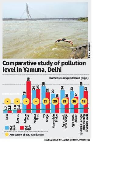 Yamuna water quality improves during lockdown: govt. report - Focus ...